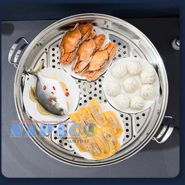 Nồi hấp điện inox công suất cao 52cm - NAPACO