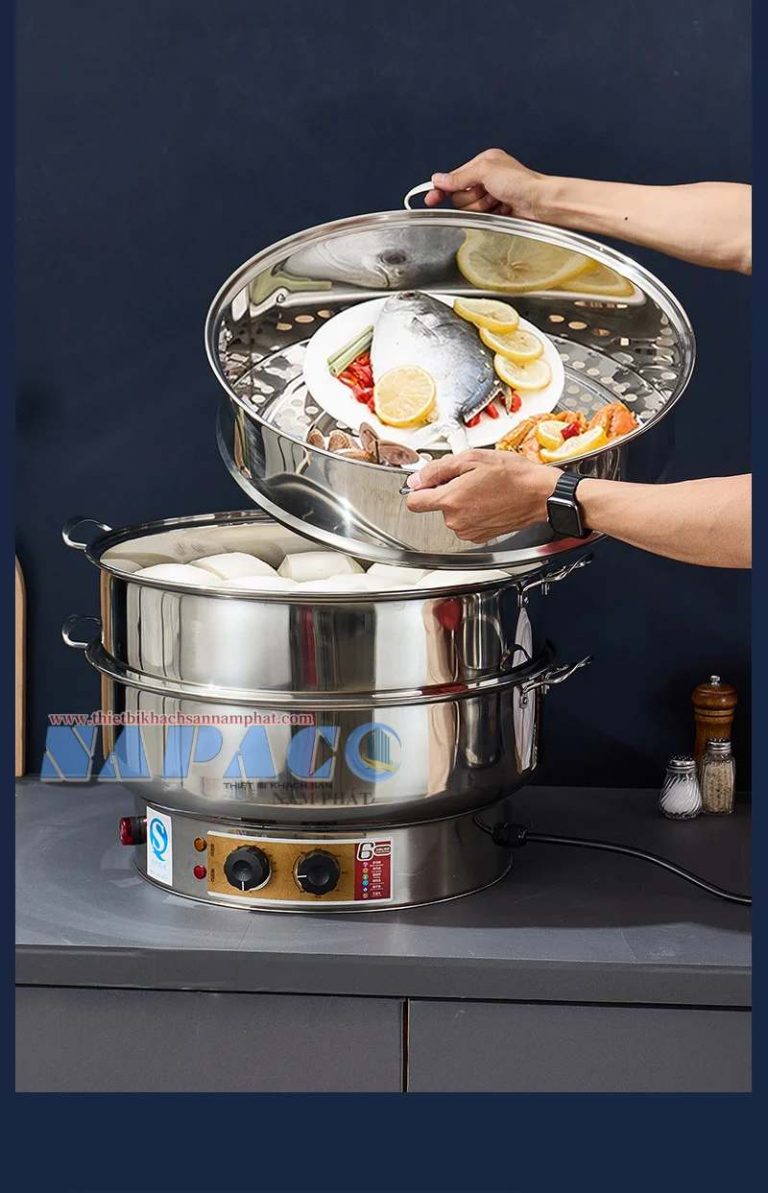 Nồi hấp điện inox công suất cao 52cm - NAPACO